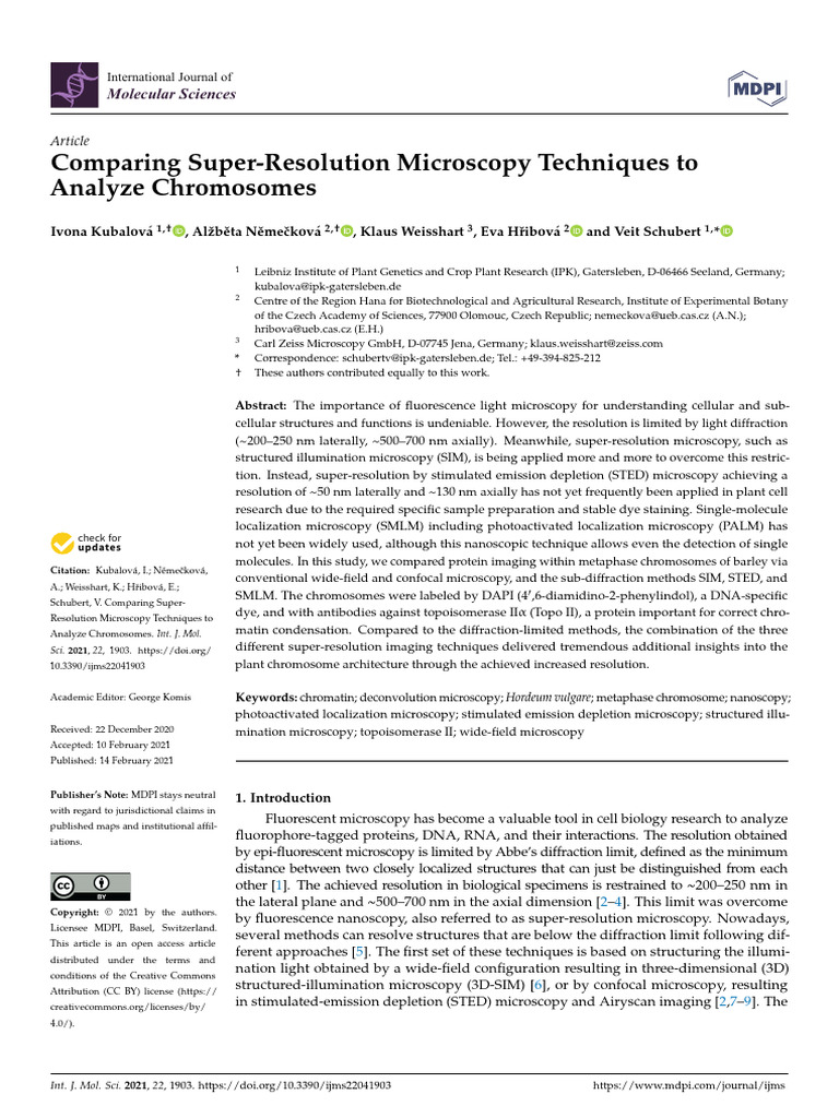 Comparing Super-Resolution Micros | PDF | Microscopy | Confocal Microscopy