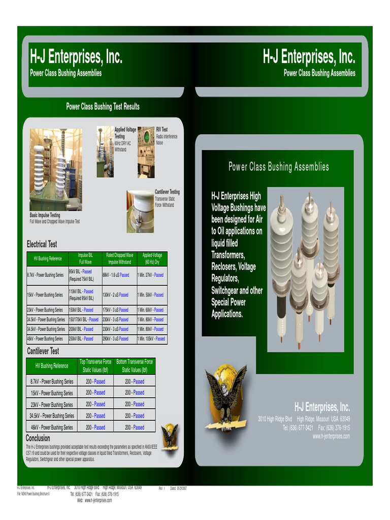 Roof Mounted - Power Bushing Brochure II | PDF | Electrical Connector ...