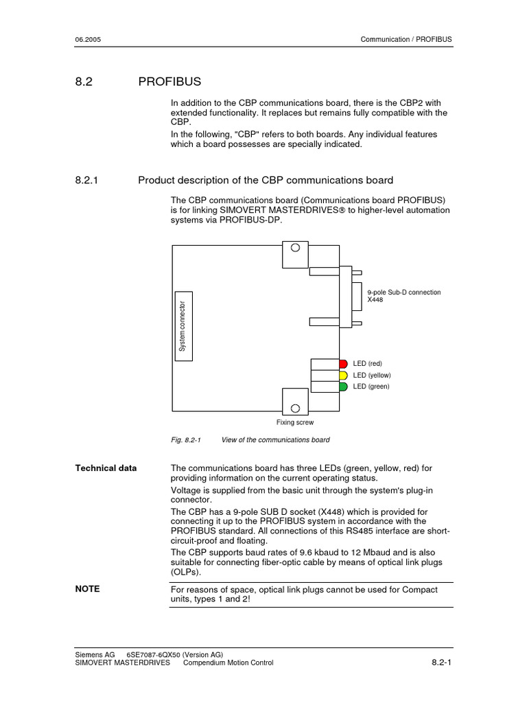 mc166 - Kompend - Kap082 - e - CBP PROFIBUS | PDF | Osi Model ...