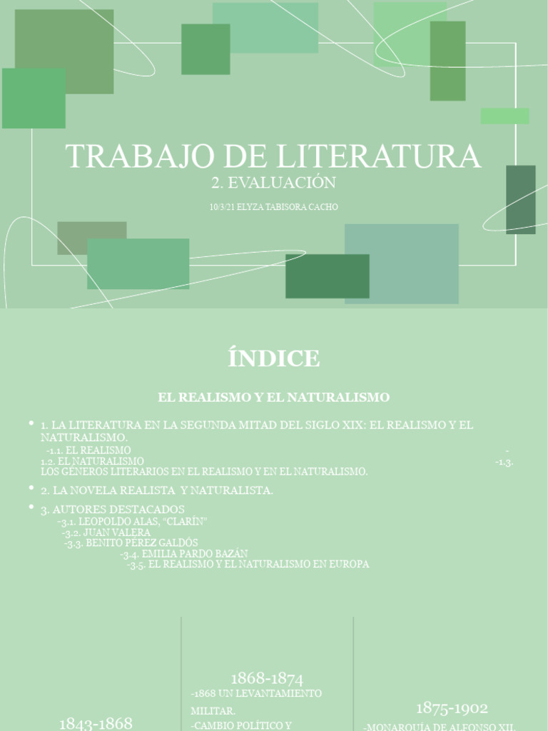Realismo y Naturalismo en Literatura | PDF | Realismo literario | Novelas