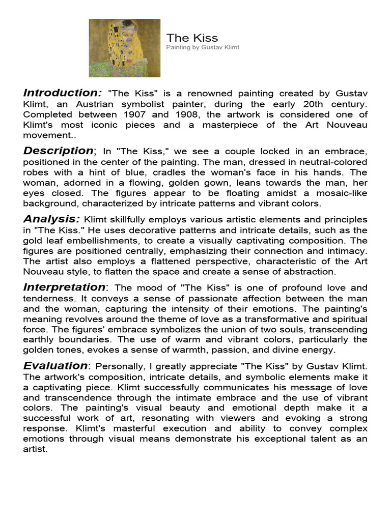 Art Analysis | PDF | Composition (Visual Arts) | Paintings