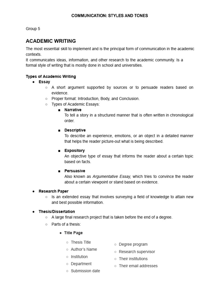 Communication Styles and Tones | PDF