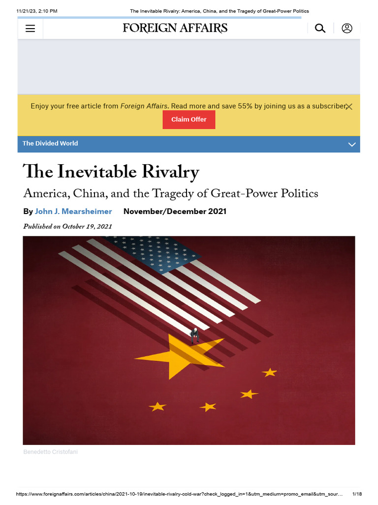 US-China Rivalry: Great-Power Politics | PDF | China | World Politics