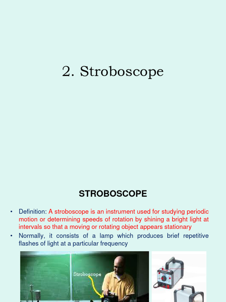 PHY 121 2 - Stroboscope | PDF | Frequency | Oscillation