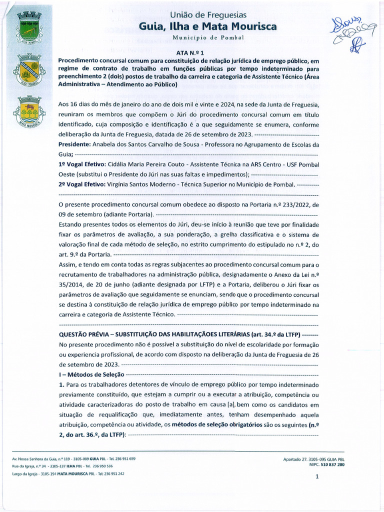 Ata 1 Assinada | PDF