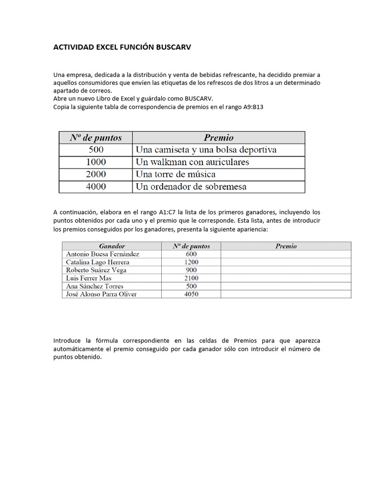 Actividad Excel 12B | PDF