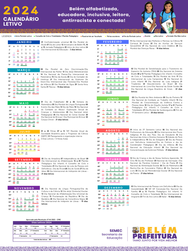 Calendário SEMEC 2024 - Aprovado Pelo CME | PDF