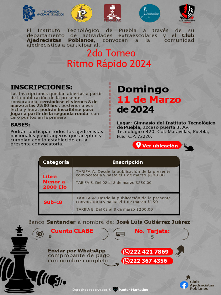 2do Torneo CAP Ritmo Rápido 2024 Previo | PDF