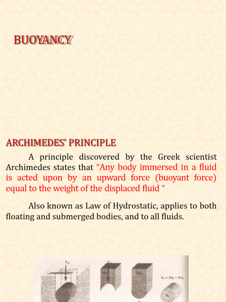 Understanding Archimedes' Buoyancy Principle | PDF | Buoyancy | Applied ...
