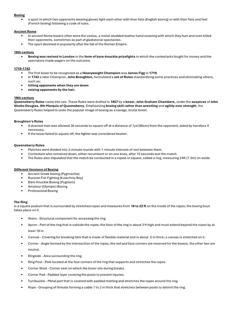 Boxing | Download Free PDF | Combat | Individual Sports