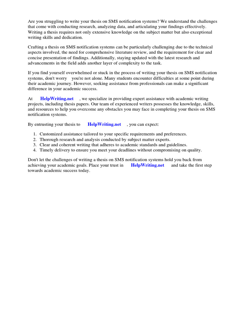 Sms Notification Thesis | PDF | Mobile Marketing | Web Application