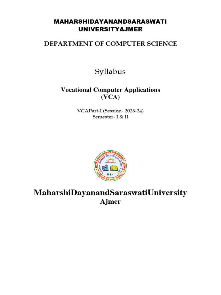 943 - VCA Pt.I (Semester I&II) | PDF
