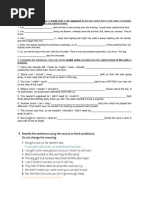 Modal Verbs Practice for Class 8C | PDF | Language Arts & Discipline ...