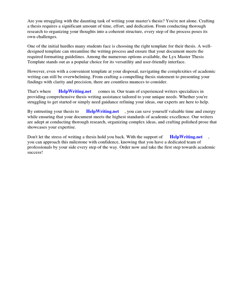 Lyx Master Thesis Template | PDF Lyx Master Thesis Template | PDF