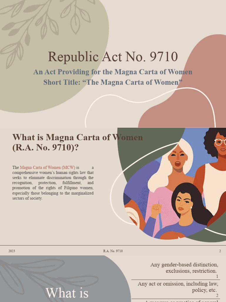 Magna Carta of Women: R.A. 9710 Overview | PDF | U.S. Securities And ...