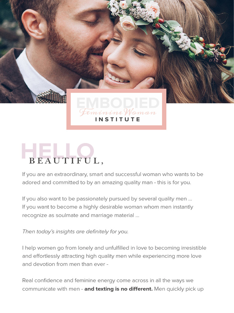 NewFinal - Embodied Feminine Woman A4 | PDF | Love | Femininity