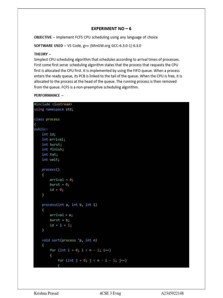KP 6-11 Experiment | PDF | Scheduling (Computing) | Computer Science