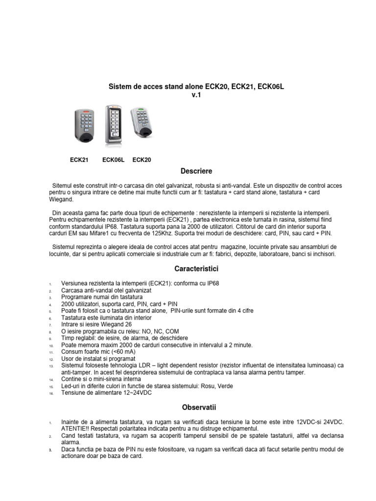 Genway Manual de Instalare ECK-06L 1 | PDF