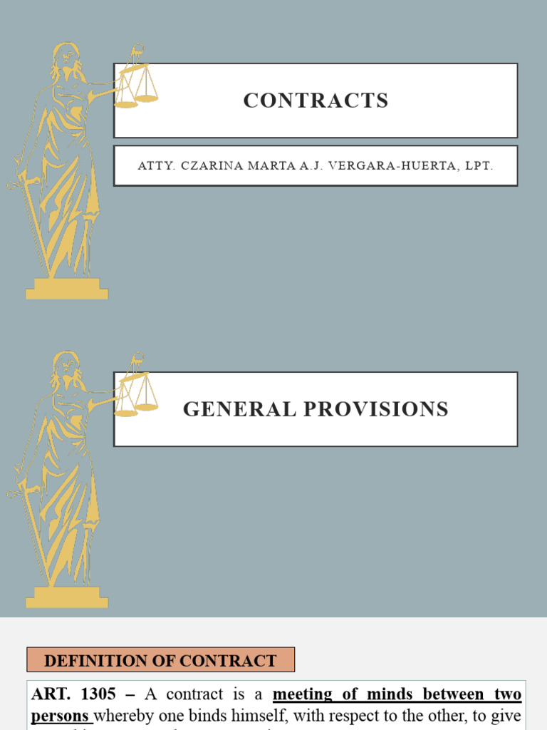 Contracts General Provisions | PDF | Inheritance | Contract Law
