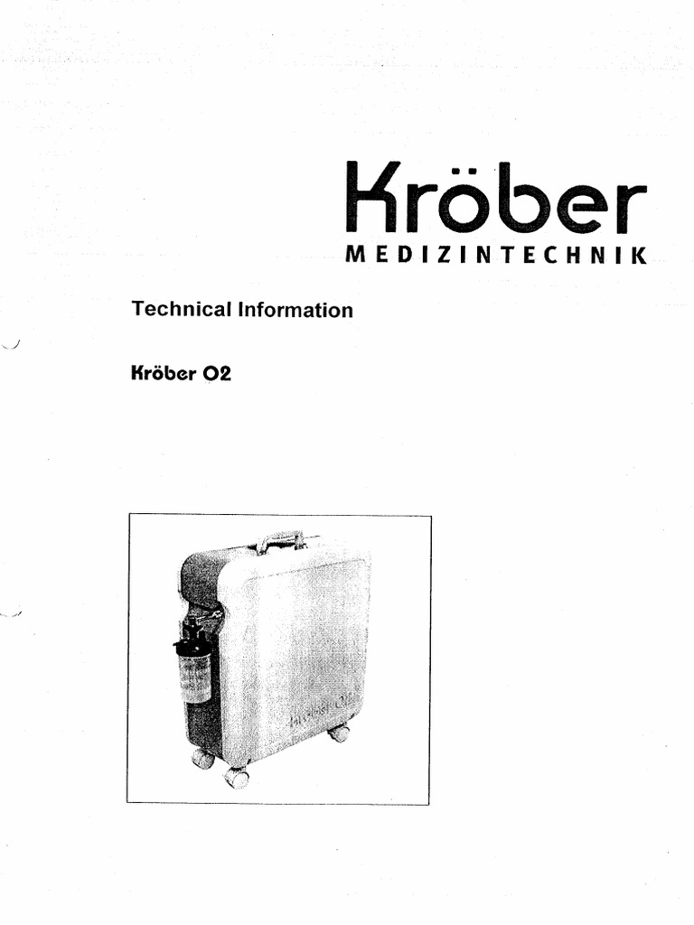 Kröber O2 Oxygen Concentrator - Technical Information | PDF