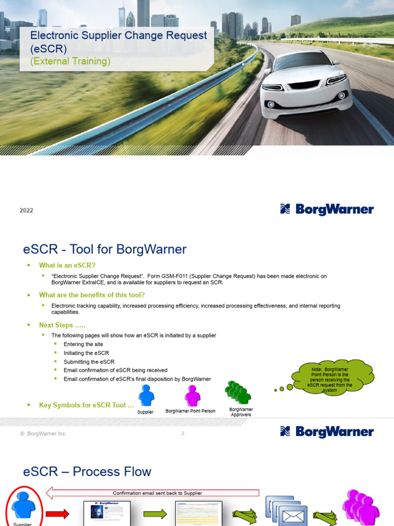 BorgWarner eSCR Process Overview | PDF | Internet | Information Science