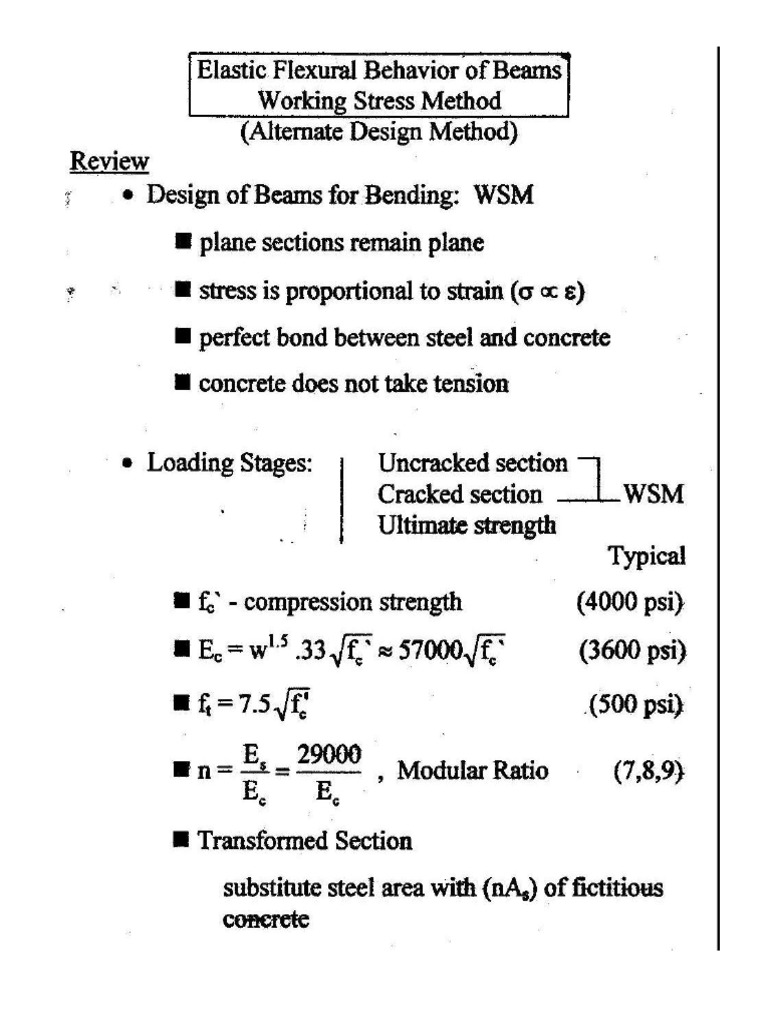Reinforced Concrete Working Stress Method | PDF
