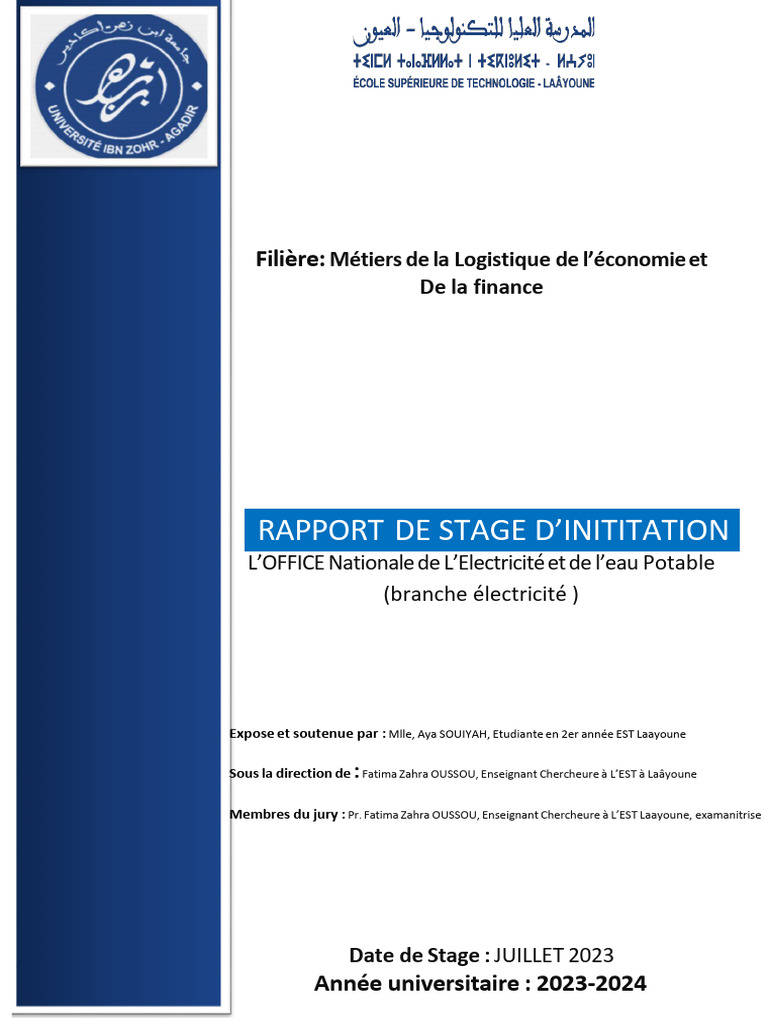 rapport de stage d'initiation | PDF