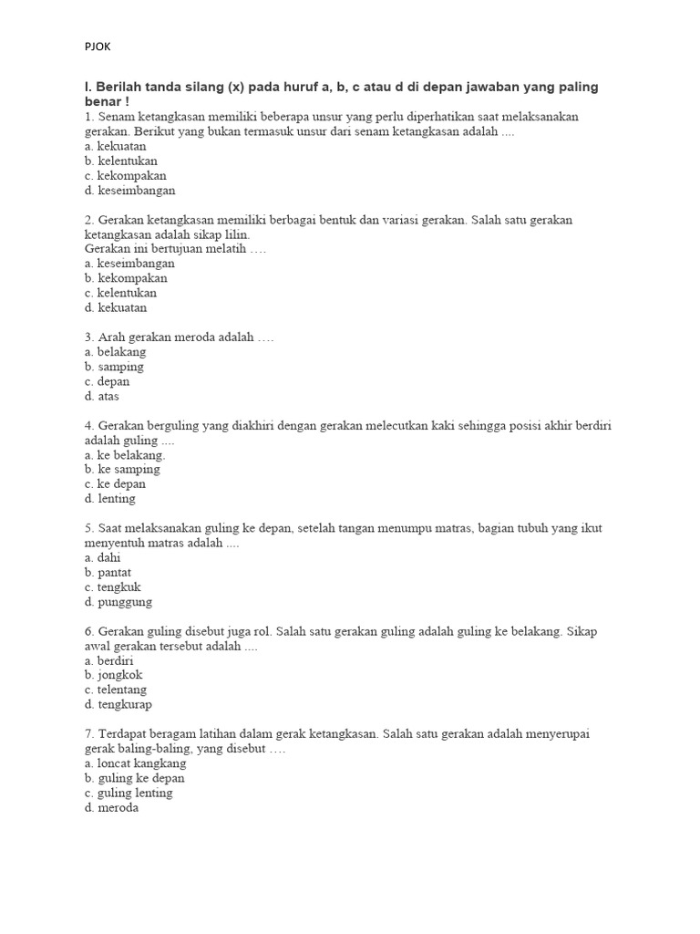 Pjok Kelas 4 Sem 2 | PDF