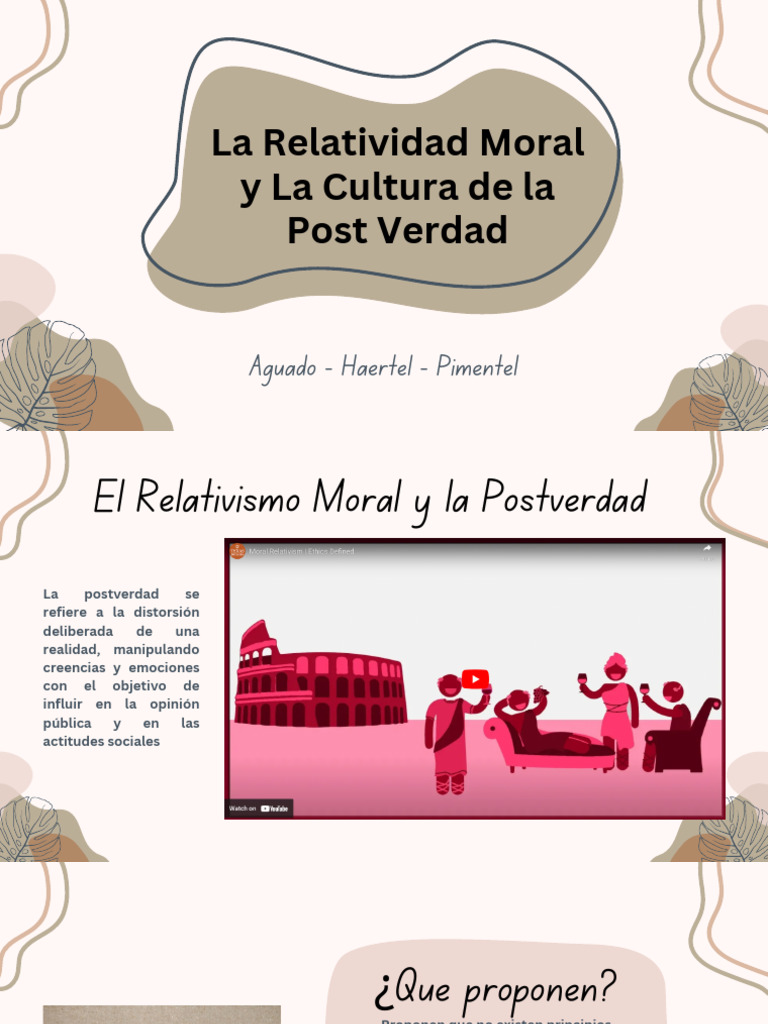 La Relatividad Moral y La Post Verdad | PDF