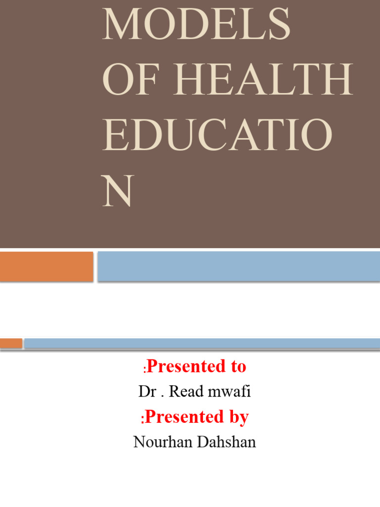 Models of Health Education 55) | PDF | Psychology | Psychological Concepts