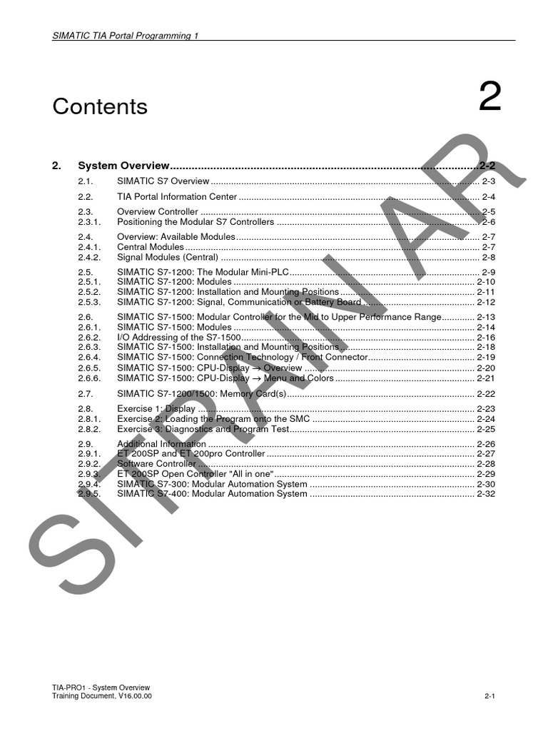 TIA PRO1 02 SystemOverview en | PDF | Input/Output | Electrical Connector