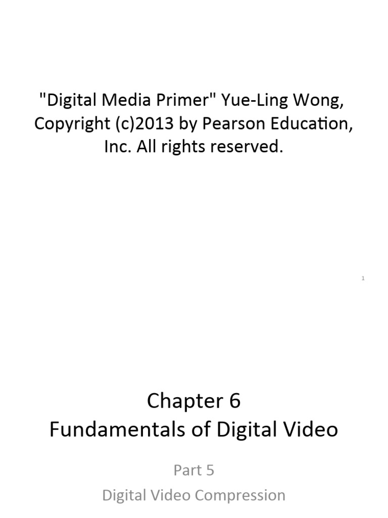 Ch06e Video Compression | PDF | Data Compression | Codec