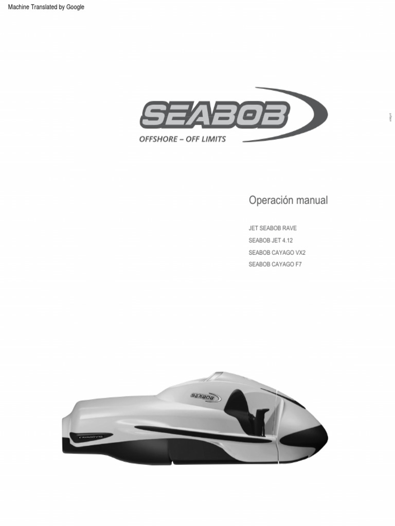 Seabob-Operations-Manual ES | PDF | Batería recargable | Buceo bajo el agua