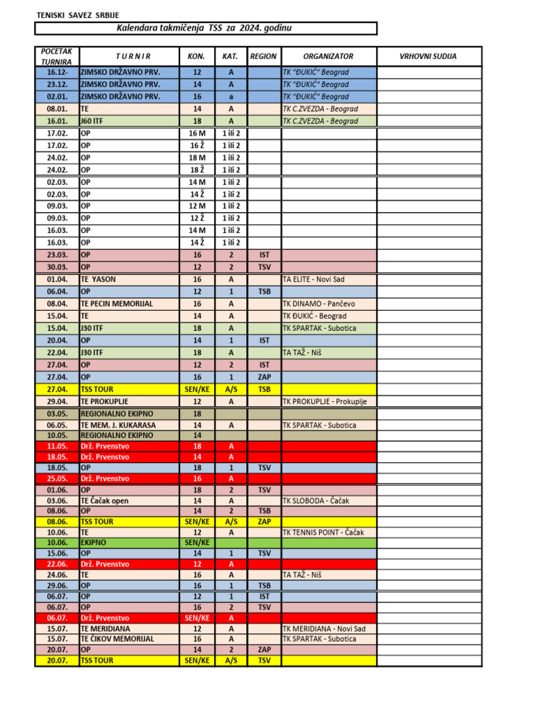 Kalendar Tss 2024(1) | PDF
