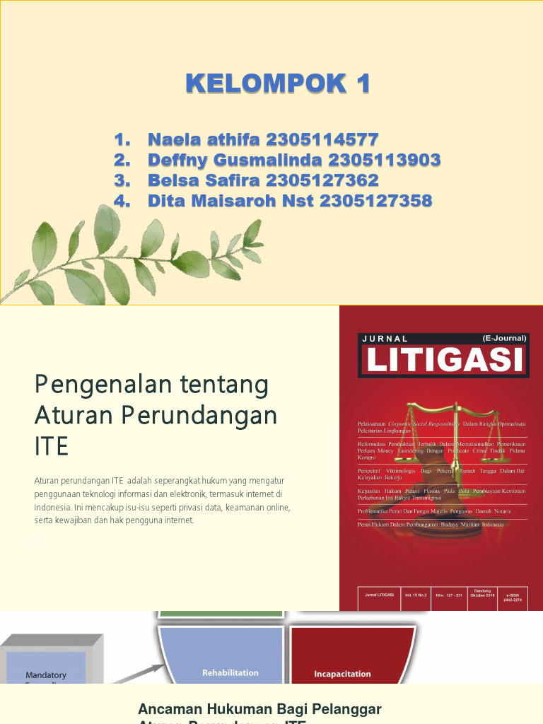 Pptpengenalan Tentang Aturan Perundangan ITE | PDF | Ilmu Sosial