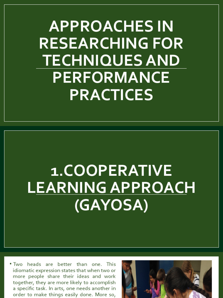 Approaches in Researching For Techniques and Performance Practices | PDF