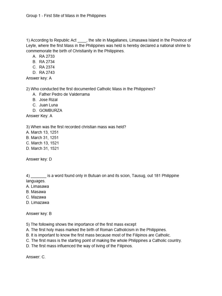 First Mass Site in the Philippines | PDF | Social Science | History