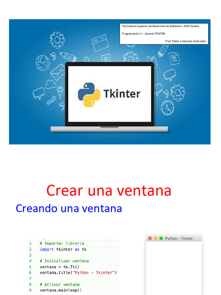 Python_tkinter | PDF | Menú (Computación) | Ventana (informática)