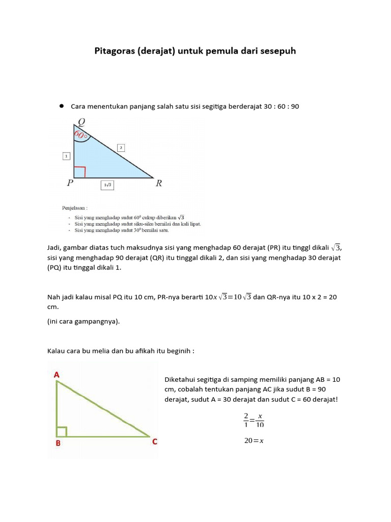 Perbandingan Derajat Segitiga | PDF