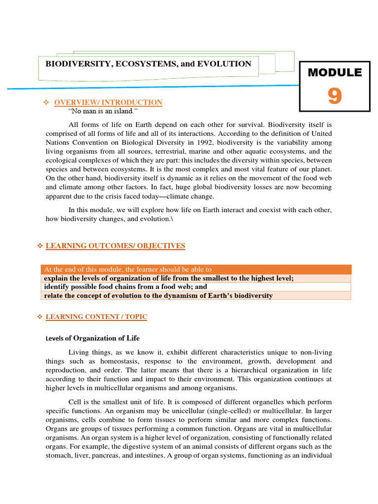 Ix Biodiversity | PDF | Evolution | Biodiversity