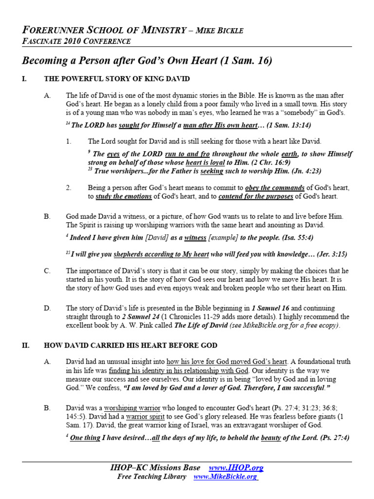 Becoming A Person After Gods Own Heart | PDF