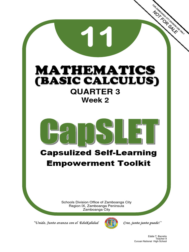 BasicCalQ3W2 SLM | PDF | Function (Mathematics) | Polynomial