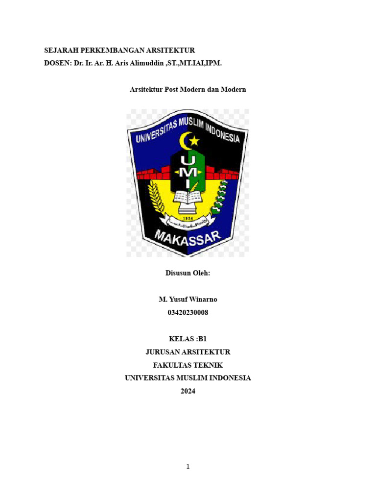 Sejarah Perkembangan Arsitektur Pdf