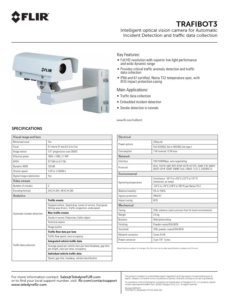 TRAFIBOT3 Datasheet A4 | PDF | Traffic | Streaming Media