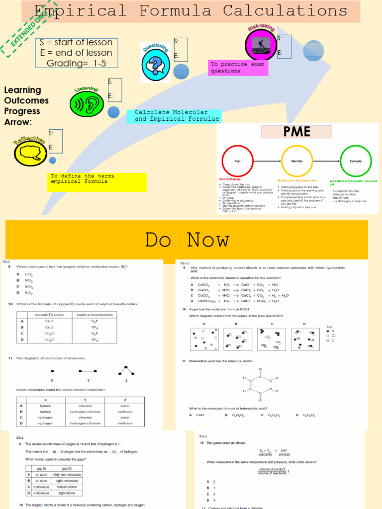 Empirical Formula Calculation Guide | PDF | Oxide | Iron