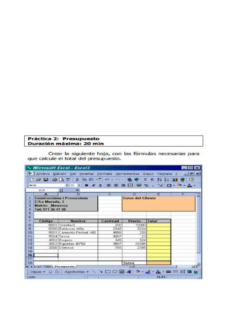 Practica Excel 2 | PDF