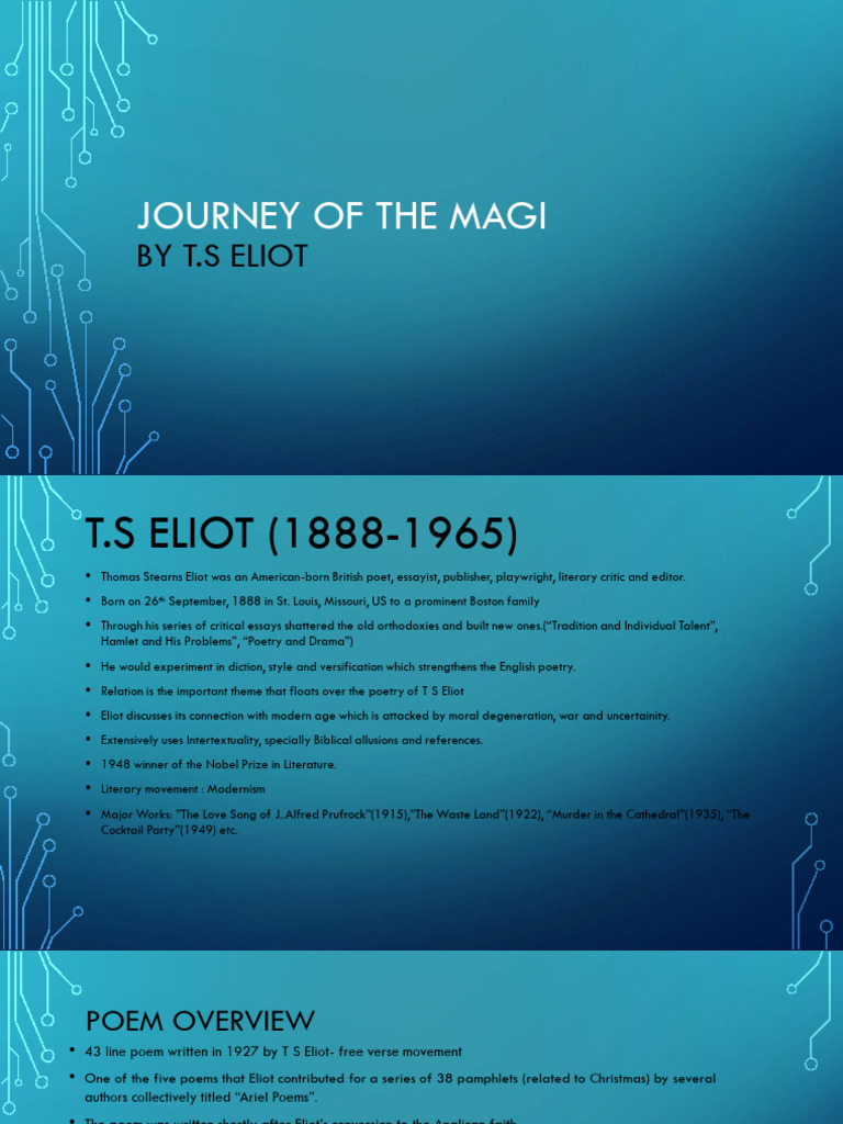 Analysis of T.S. Eliot's Journey of the Magi | PDF
