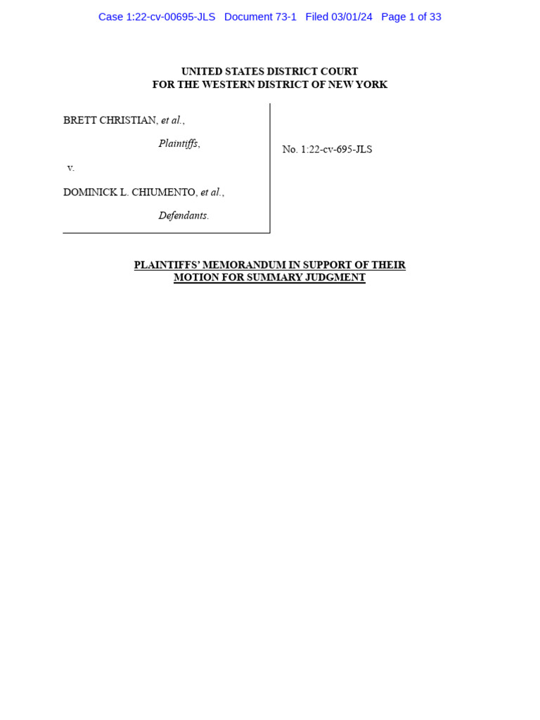 Motion For Summary Judgment Filed in FPC Lawsuit Challenging New York's ...