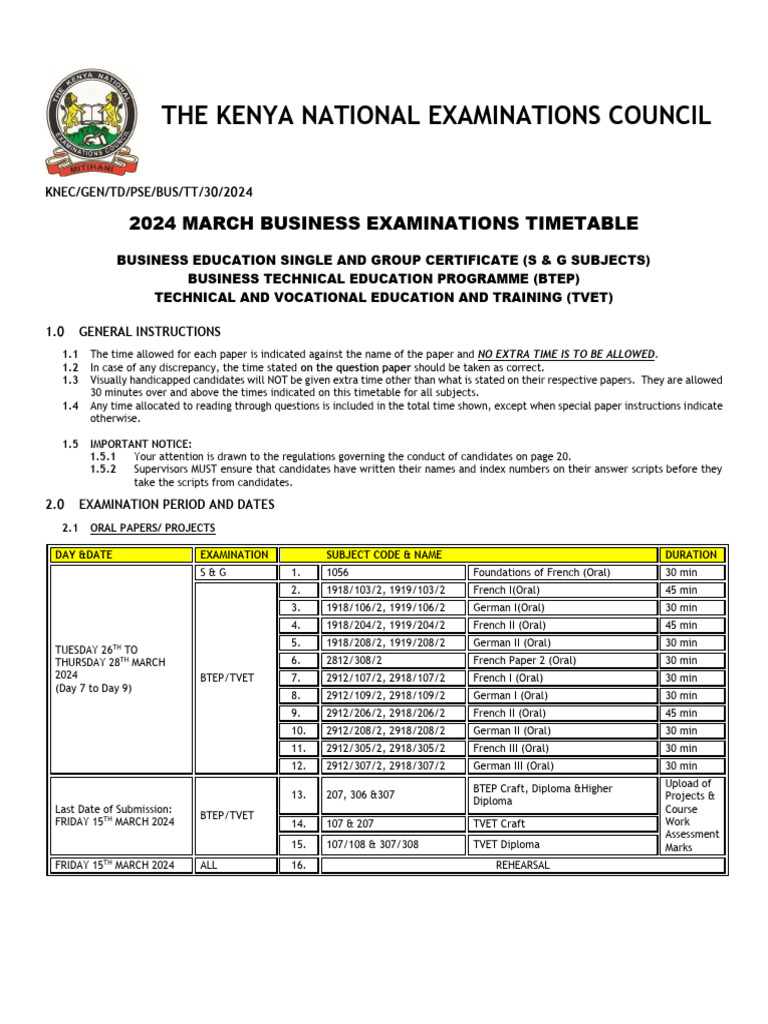 Final March 2024 Business Timetable | PDF | Business | Accounting
