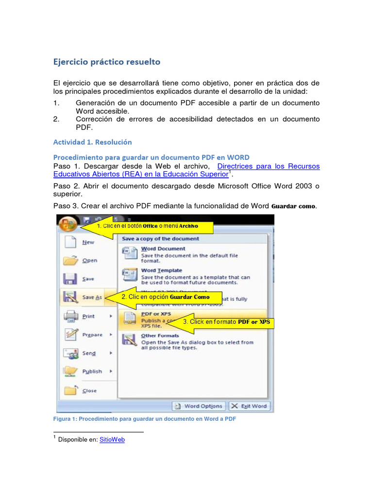 Ejercicio Práctico Resuelto | PDF | Microsoft Word | Software